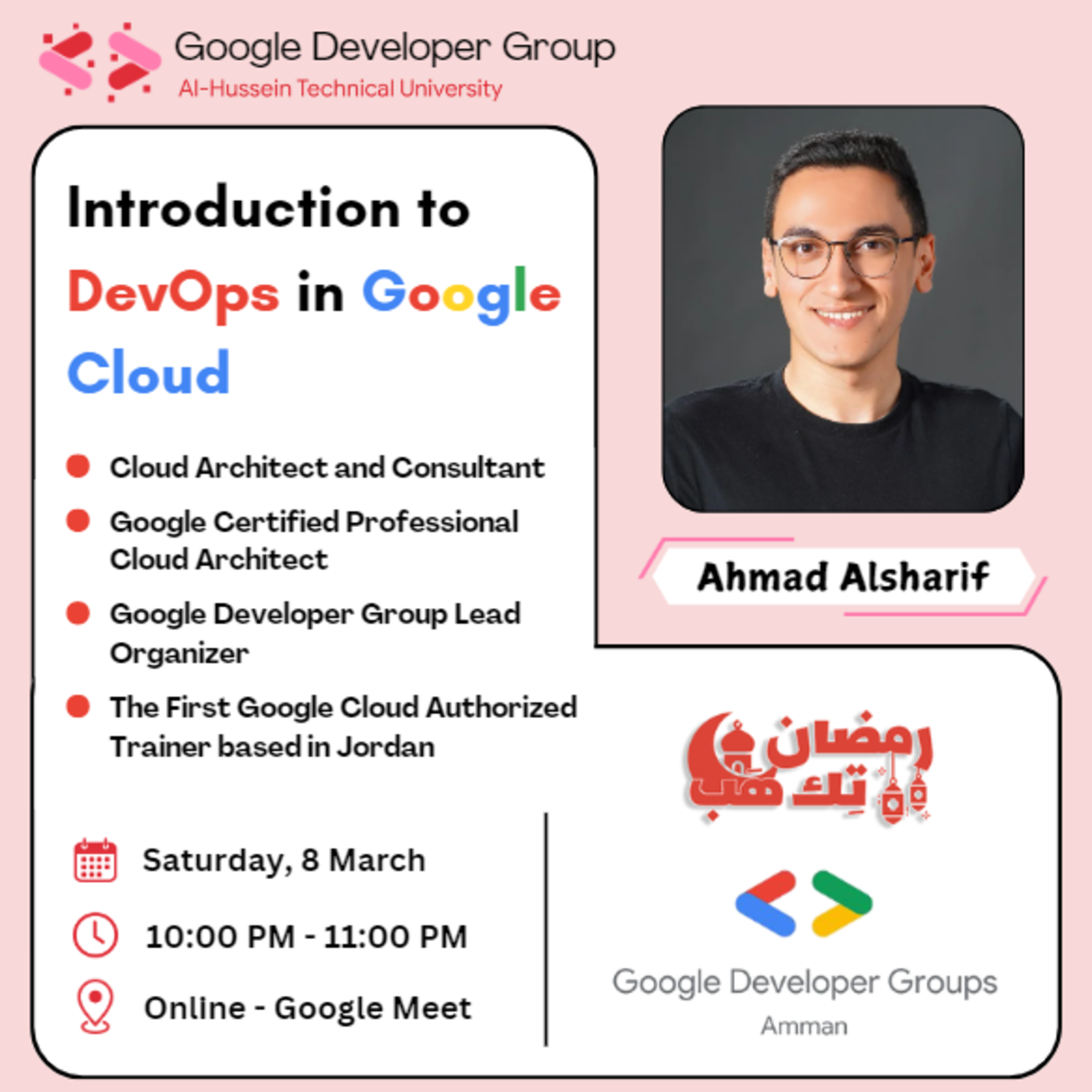 See GDG Ramadan TechHub: Introduction to DevOps in Google Cloud at Google Developer Groups GDG ...